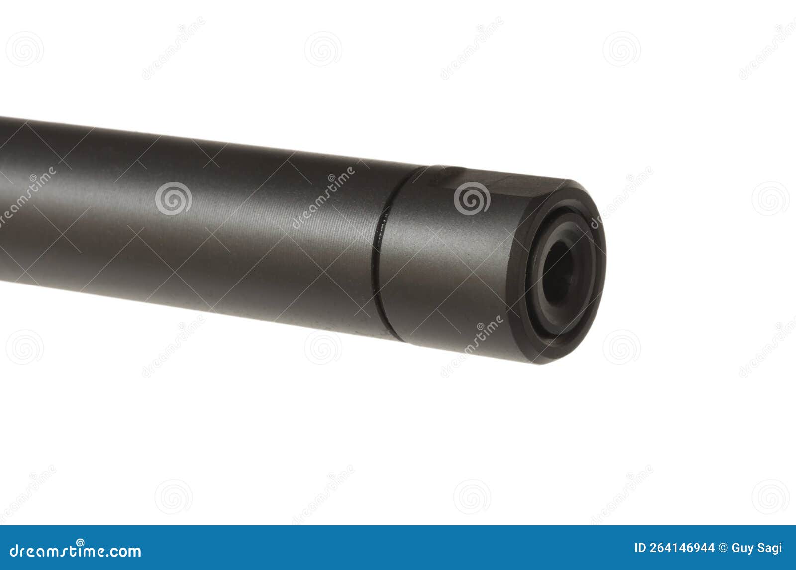 Rifle Barrel that is Threaded Wearing a Thread Protector Stock Photo ...