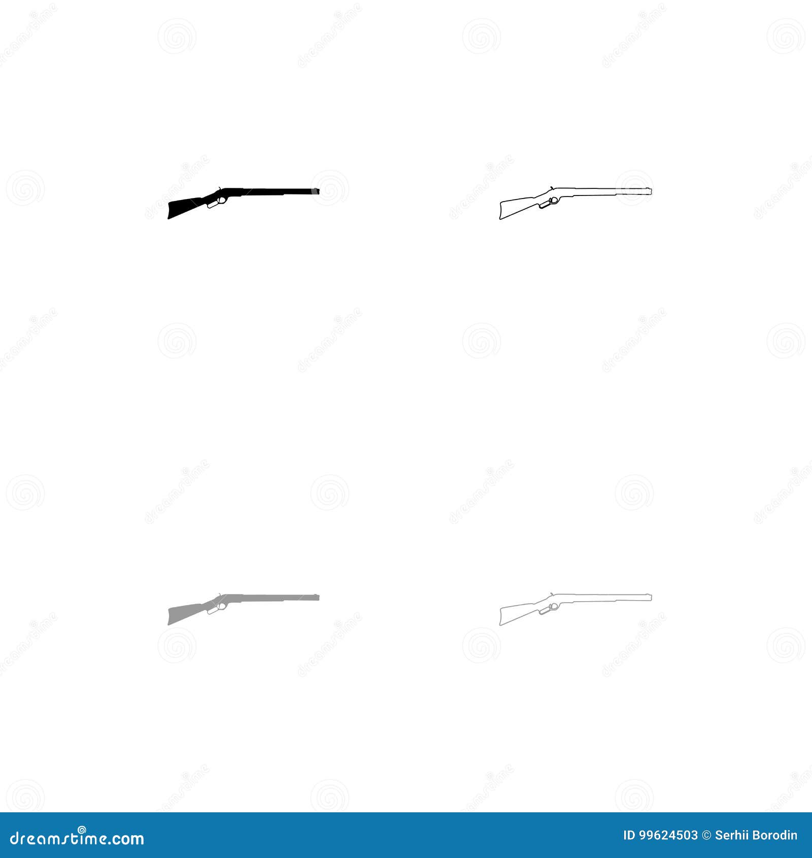 M1 Garand Rifle Cartoon Vector | CartoonDealer.com #132480769