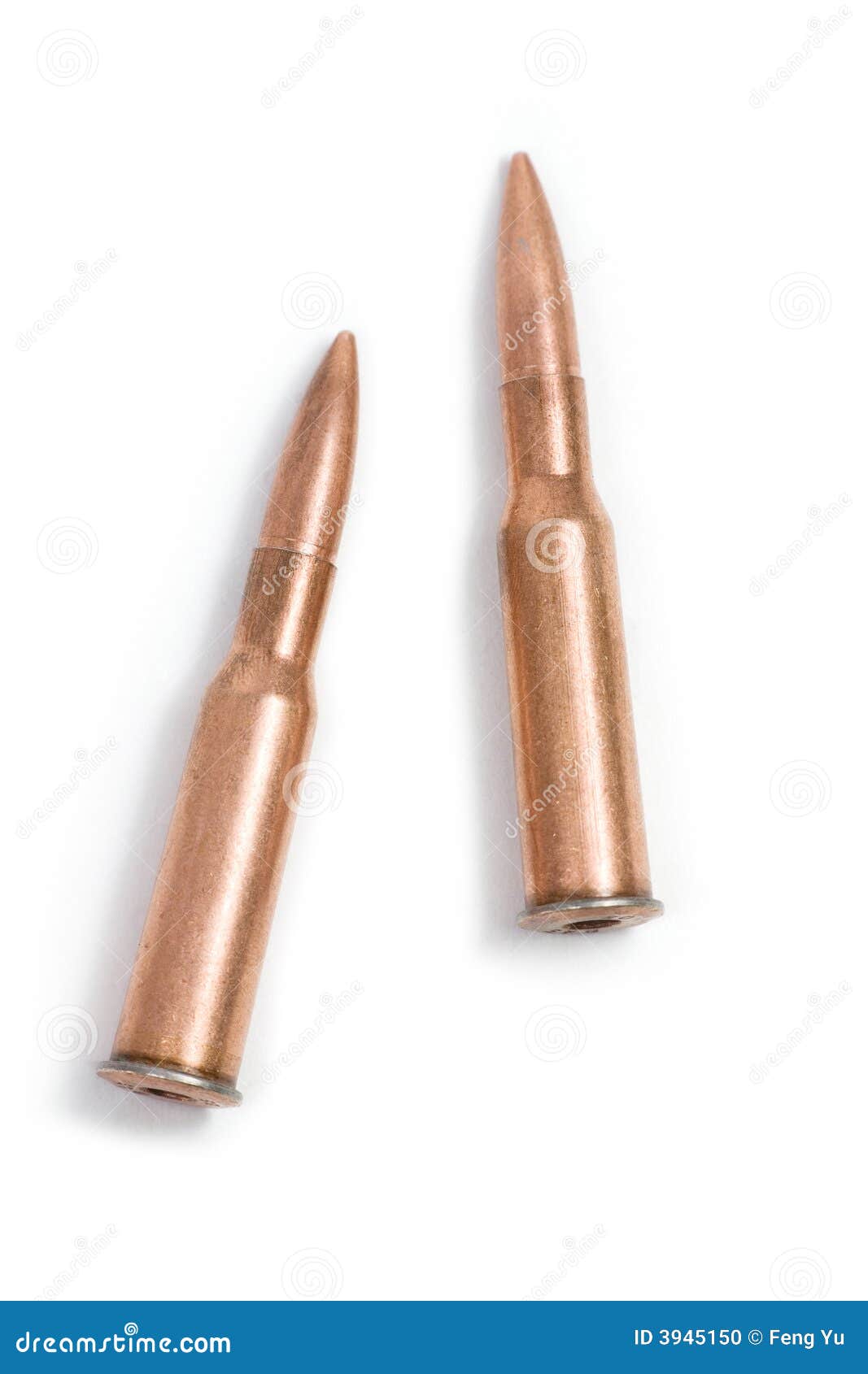 Rifle Bullet Shell Casings On White Background Royalty-Free Stock Image ...
