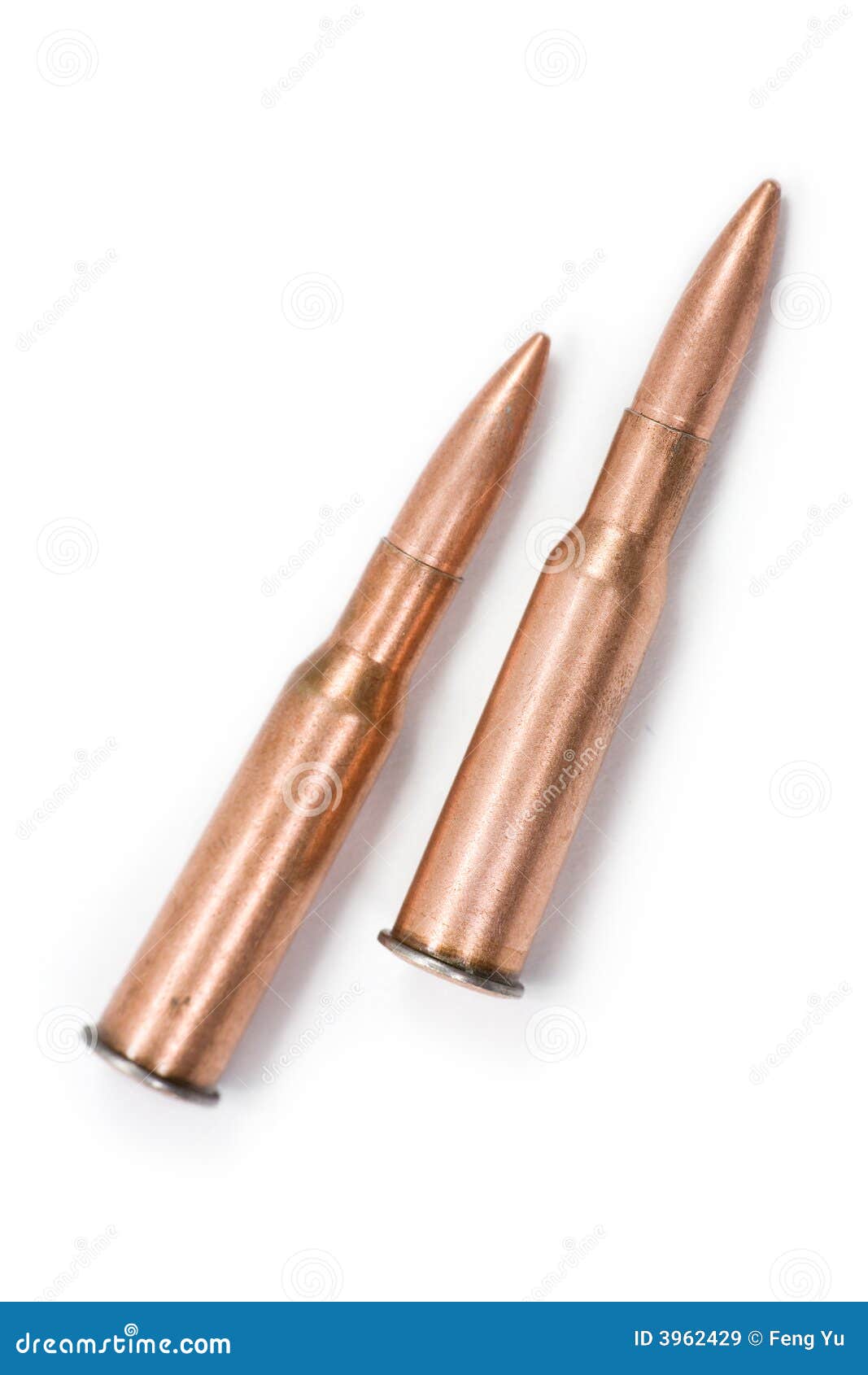 Rifle Bullet Shell Casings On White Background Royalty-Free Stock Image ...