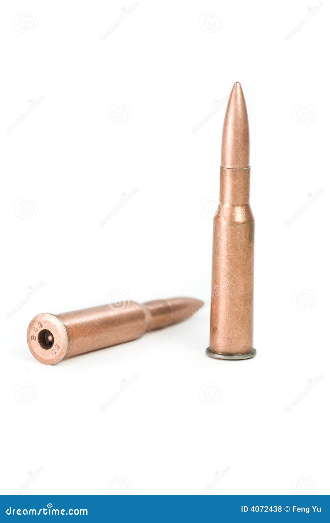 Rifle Bullet Shell Casings On White Background Royalty-Free Stock Image ...
