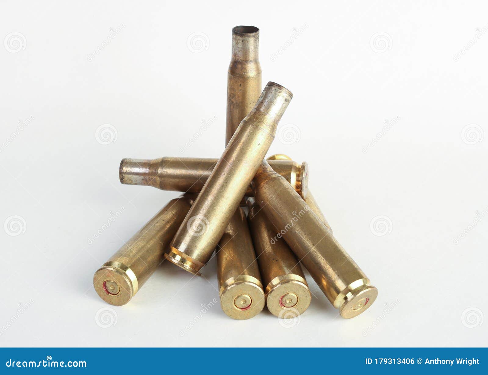 Shell Casings And Evidence Marker On Black Slate Table, Closeup. Crime ...