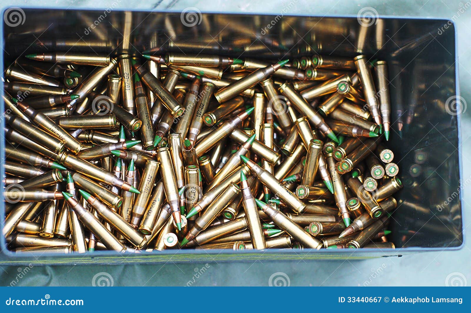 Two Rifle Bullets Isolated On A White Background. Military Ammunition ...