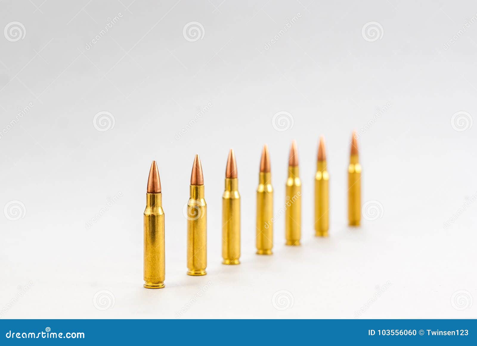 Bullets .223 Brass 5.56 Caliber Ammo Loaded Magazine For AR 15 Rifle ...