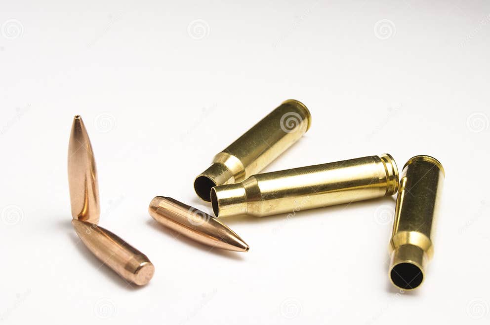 Rifle bullets separated stock image. Image of separated - 31071303
