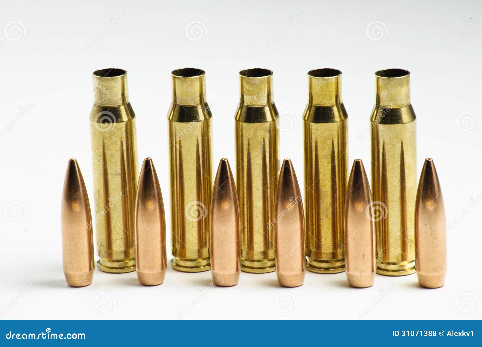 Rifle bullets separated stock photo. Image of diameter - 31071388