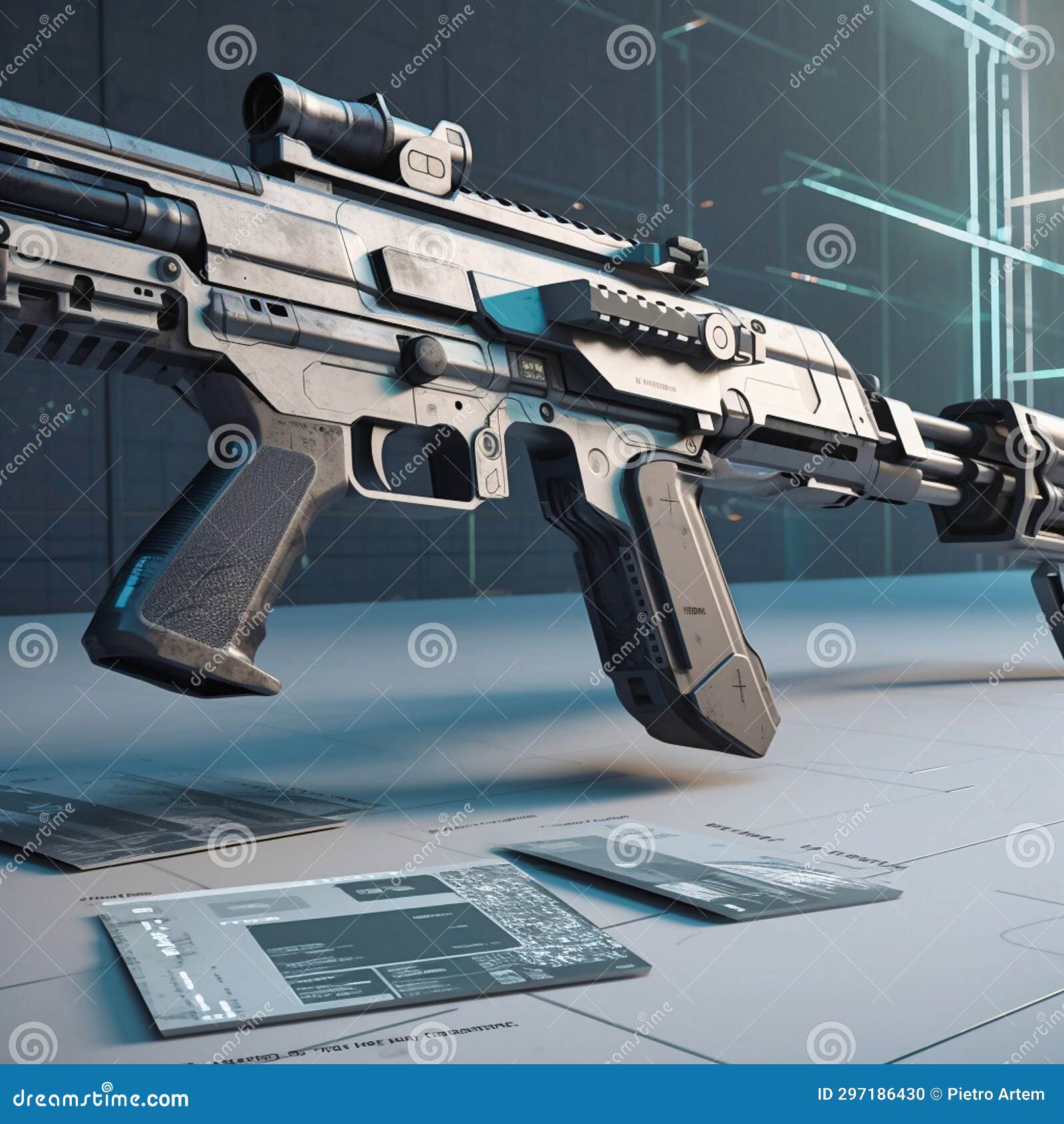 Rifle Concept, Sci-fi Futuristic Video Game Weapon Concept Stock ... Rifle Concept, Sci-fi Futuristic Video Game Weapon Concept Stock ...