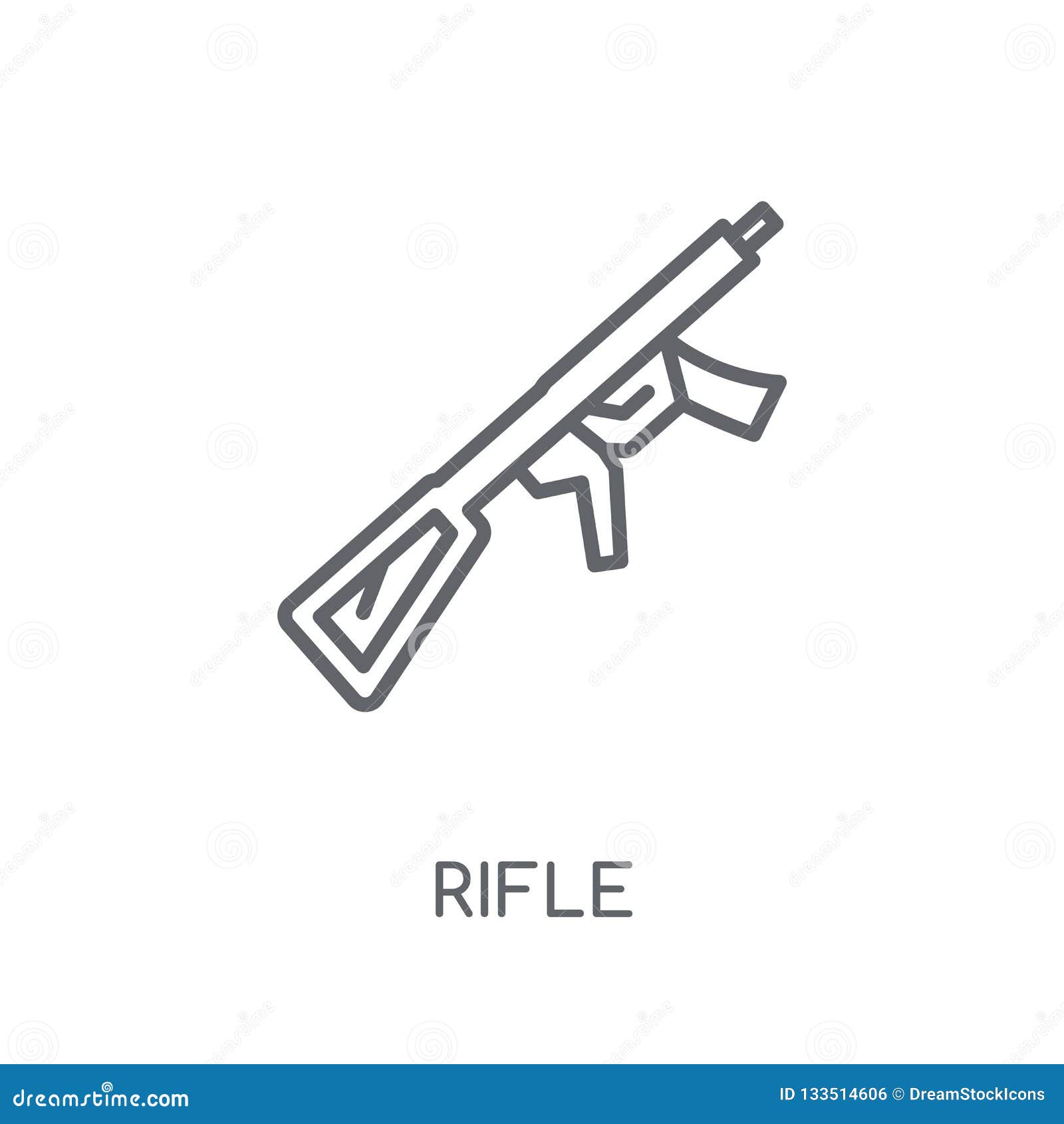 Rifle Linear Icon. Modern Outline Rifle Logo Concept on White Ba Stock ... Rifle Linear Icon. Modern Outline Rifle Logo Concept on White Ba Stock ...