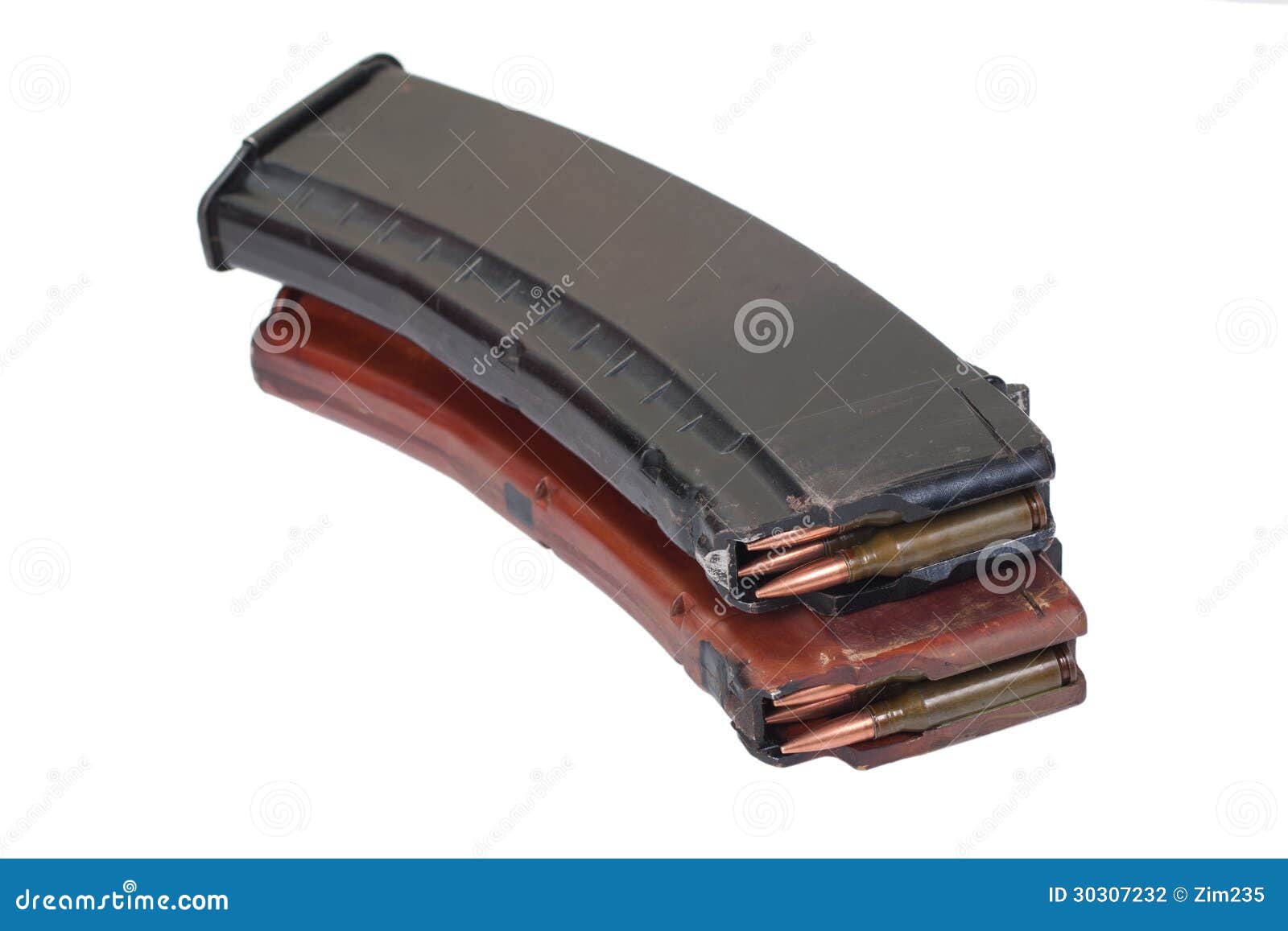 Rifle magazins with ammo stock photo. Image of russian - 30307232
