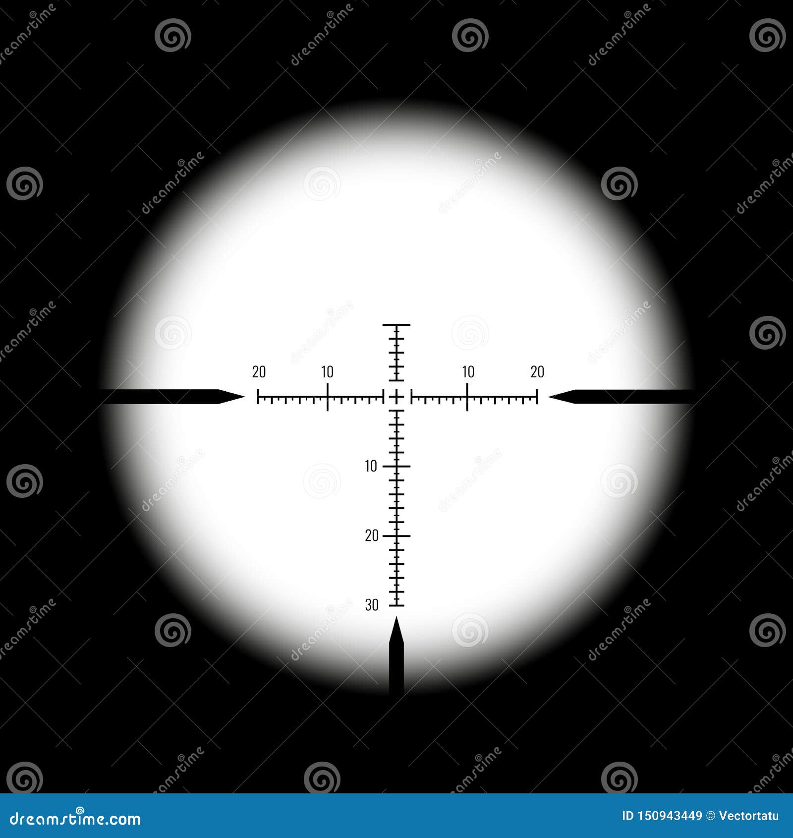 Rifle optical sight stock vector. Illustration of focus - 150943449