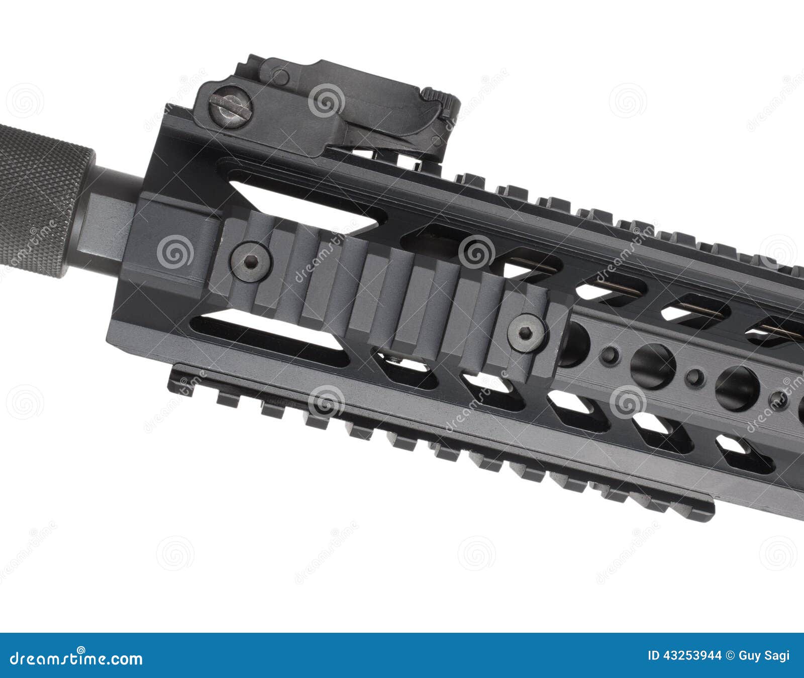 Rifle rails stock photo. Image of isolated, firearm, black - 43253944