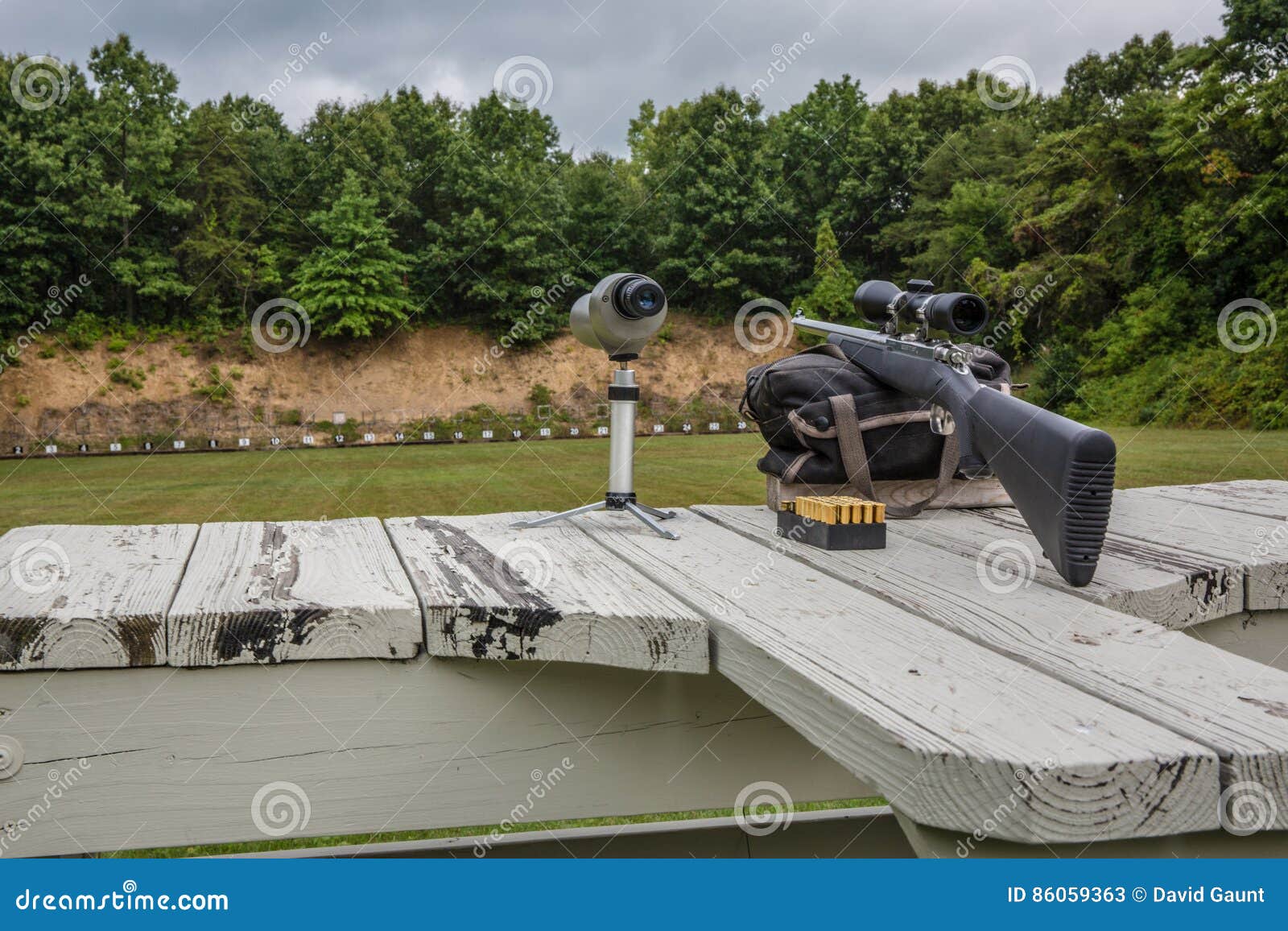 Rifle Range stock image. Image of ammo, outside, range - 86059363