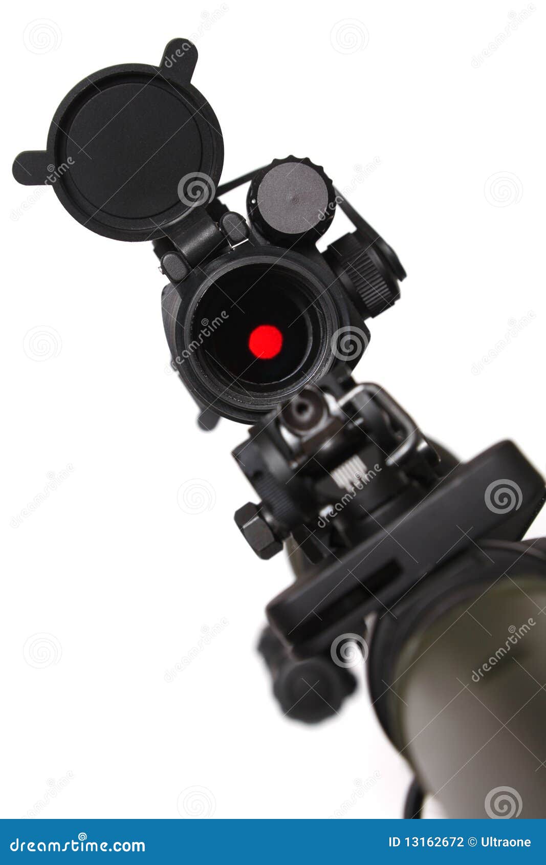 Rifle with Red Dot Sight on it. Stock Photo - Image of weapon, optical ...