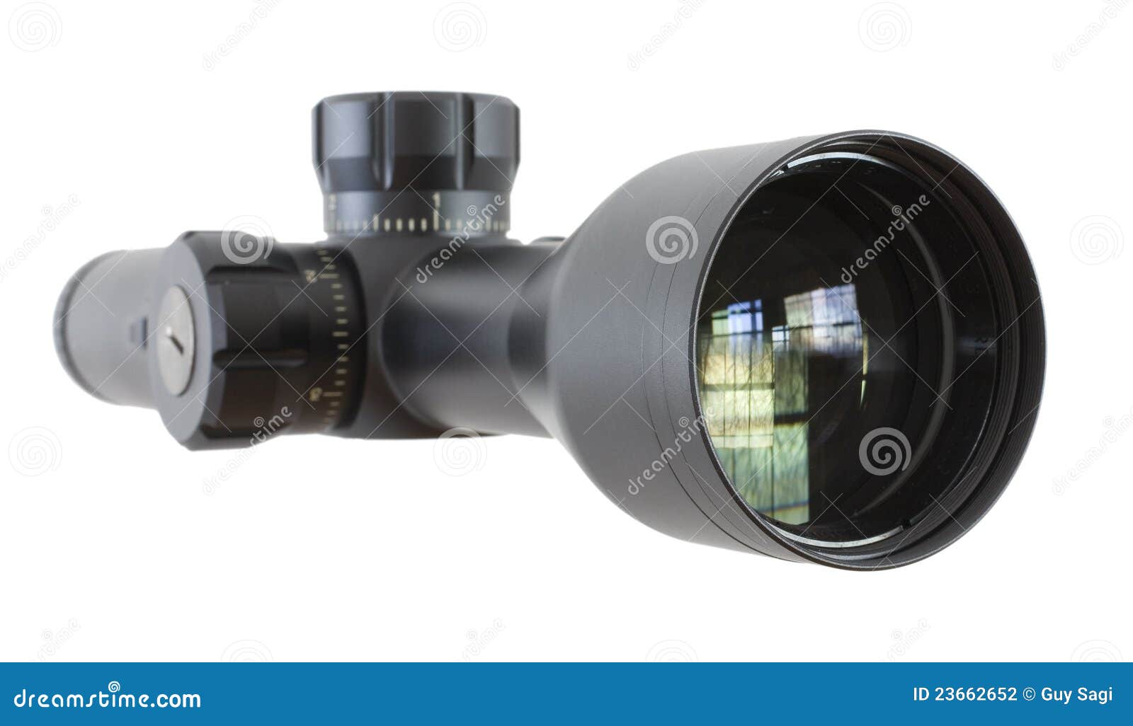Rifle scope stock photo. Image of optic, grey, black - 23662652