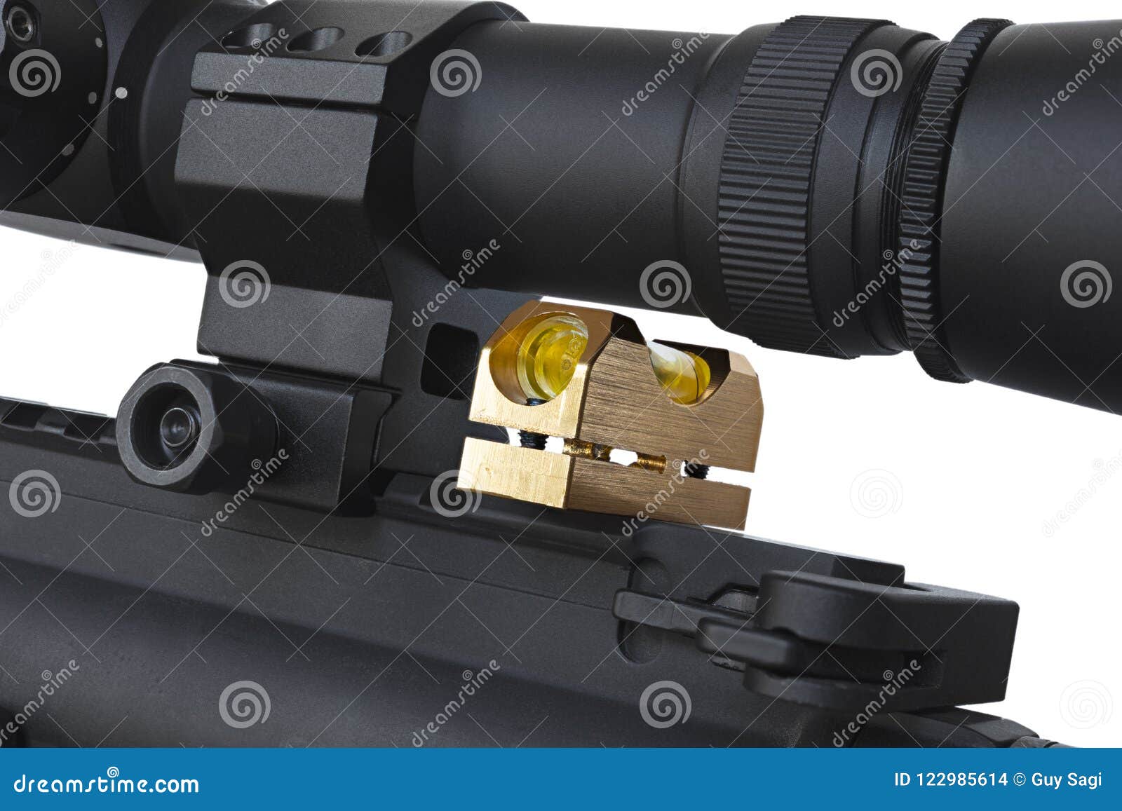 Rifle Scope Being Checked for Level Stock Photo - Image of sight, level ...