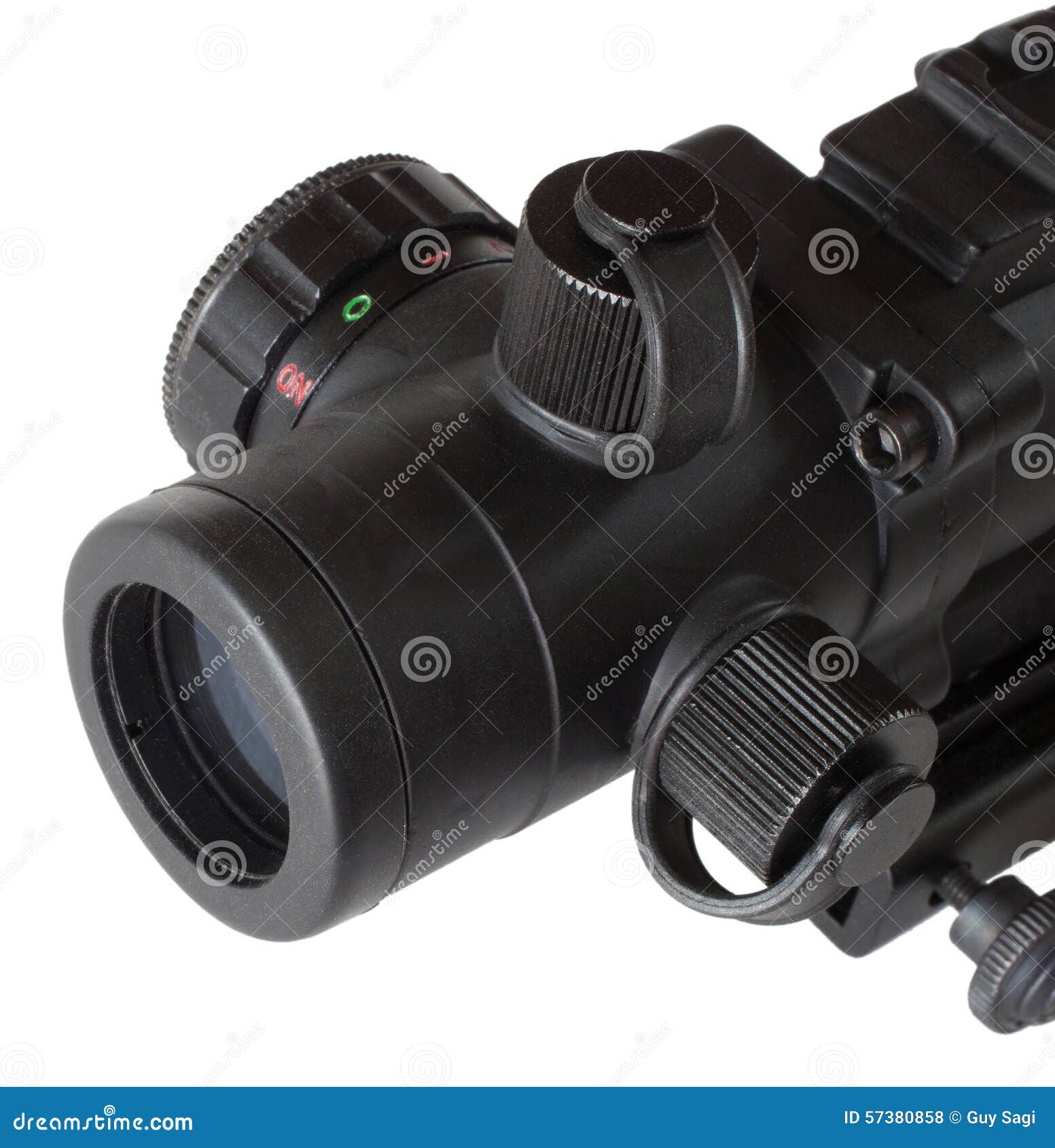 Rifle scope stock photo. Image of gray, scope, grey, isolated - 57380858