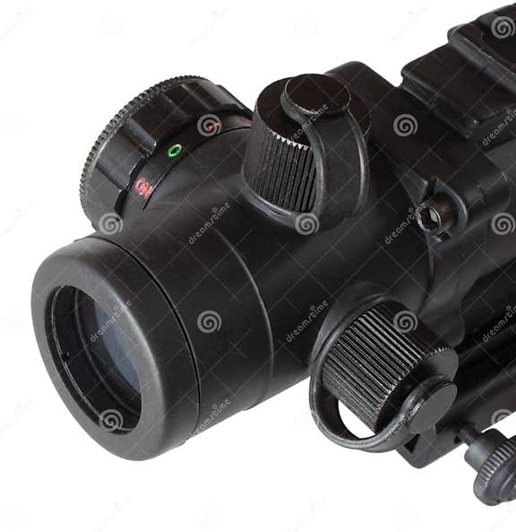 Rifle scope stock photo. Image of gray, scope, grey, isolated - 57380858