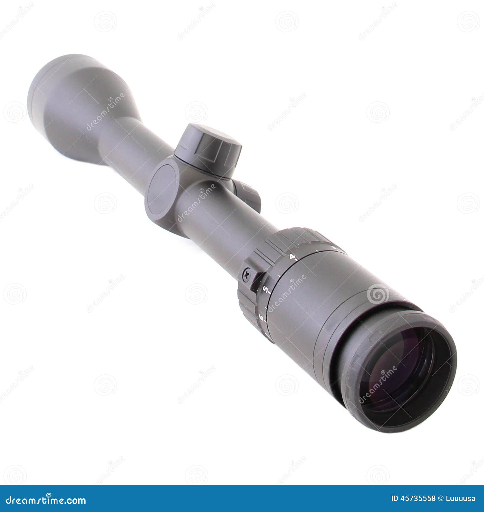 Rifle scope stock photo. Image of black, bullseye, field - 45735558
