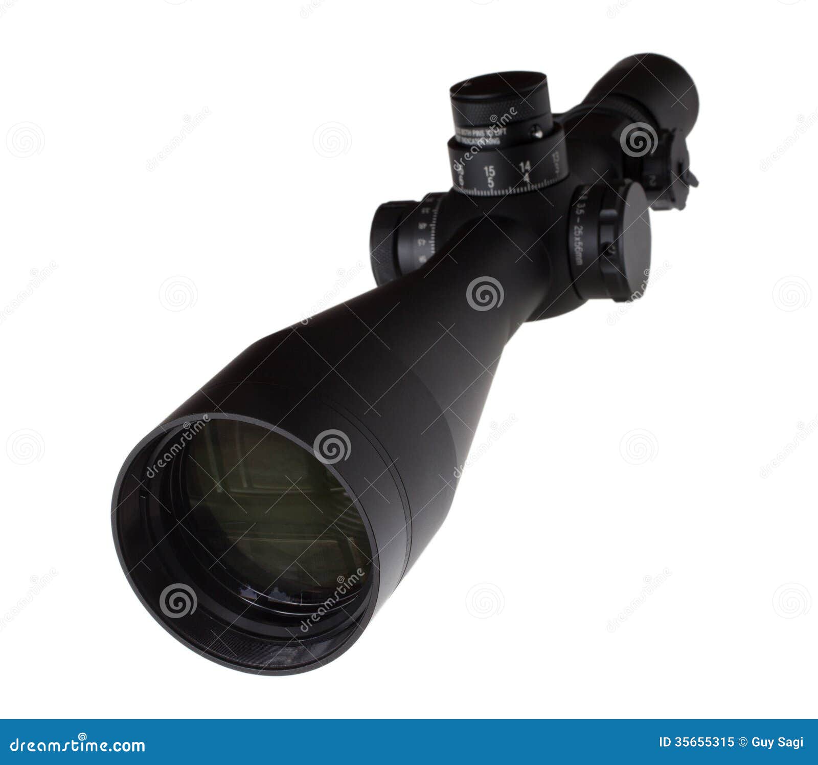 Rifle scope stock image. Image of isolated, white, grey - 35655315