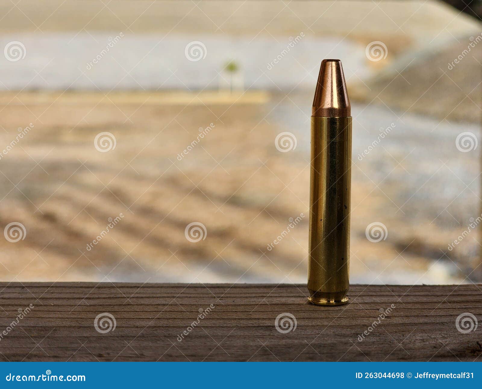 Rifle Shell at Shooting Range Stock Photo - Image of target, brown ...