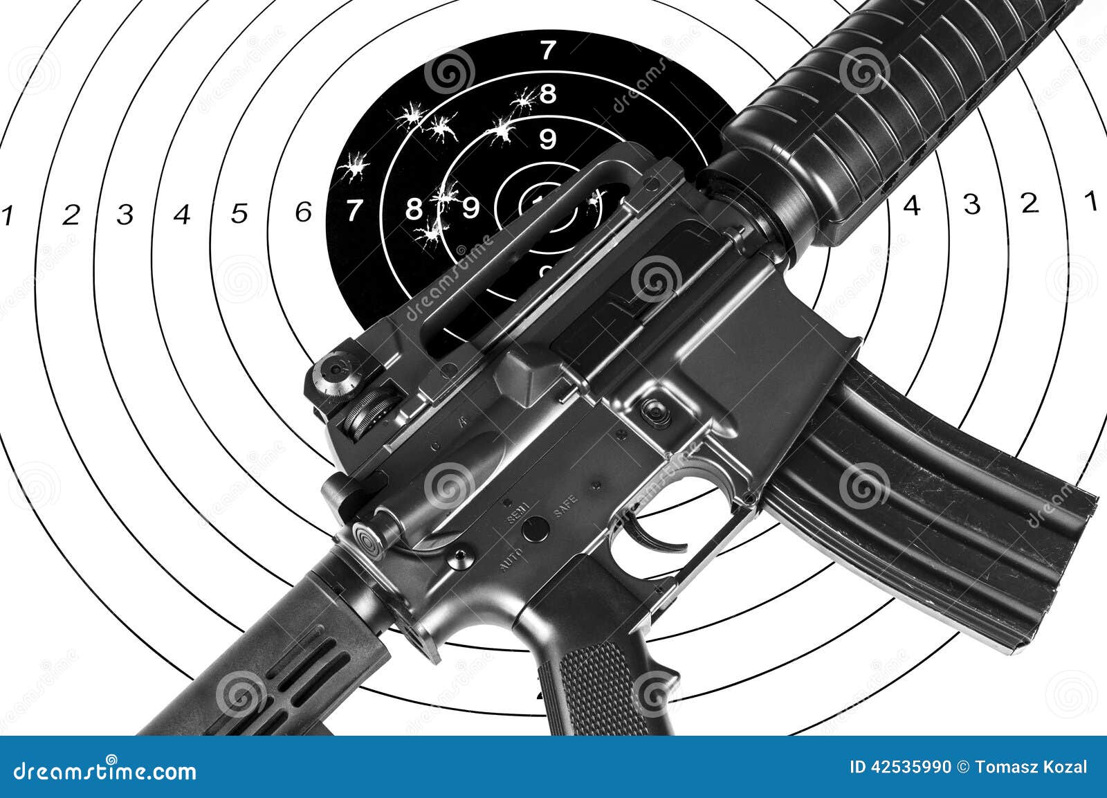 Shooting Target With Bullet Holes Stock Photography | CartoonDealer.com ...