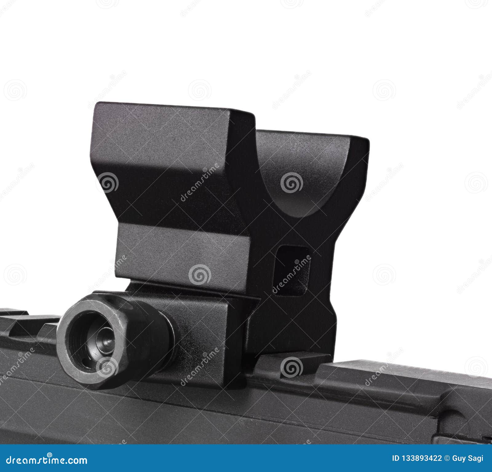 Scope base on a rail stock photo. Image of object, sights - 133893422
