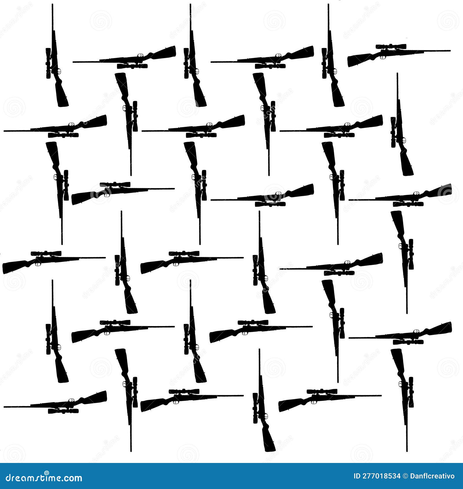 Rifle Silhouette Motif Pattern Stock Illustration - Illustration of ...