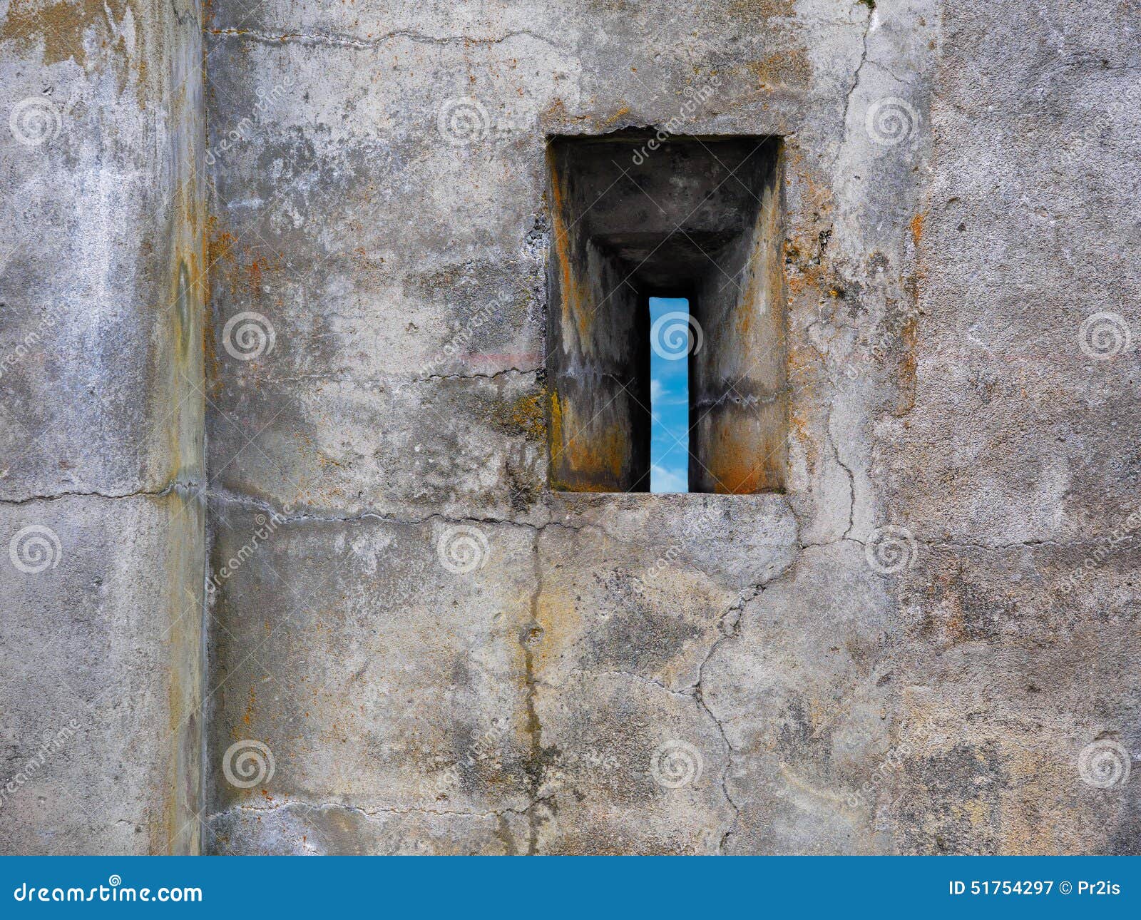 Rifle Slit in the Fort Wall Stock Image - Image of exterior, stone ...
