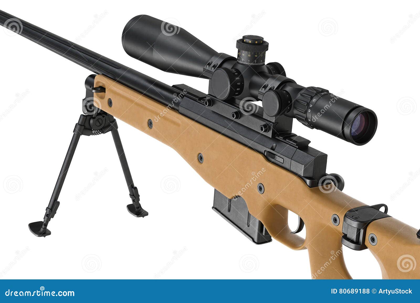 Rifle Sniper Gun Icon Cartoon. Single Weapon Icon From The Big ...