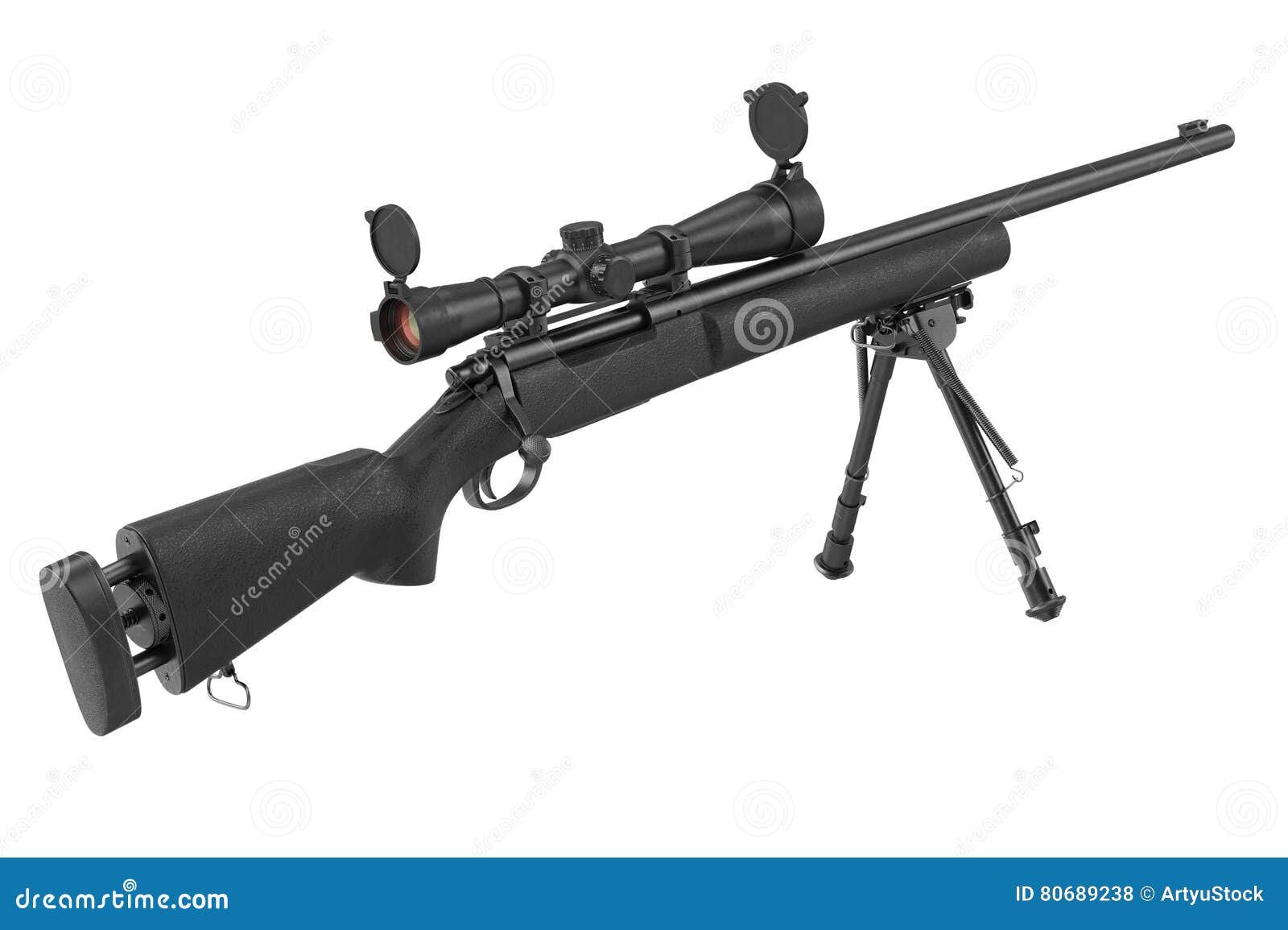 Rifle sniper scope stock illustration. Illustration of hunting - 80689238