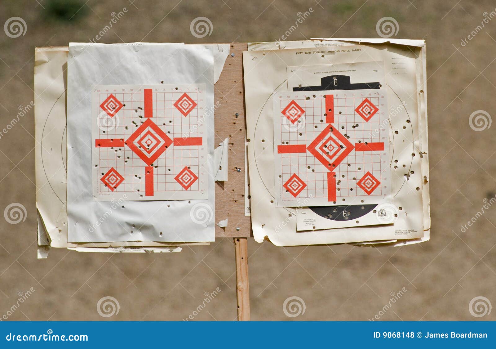 Rifle targets at the range stock photo. Image of protection - 9068148
