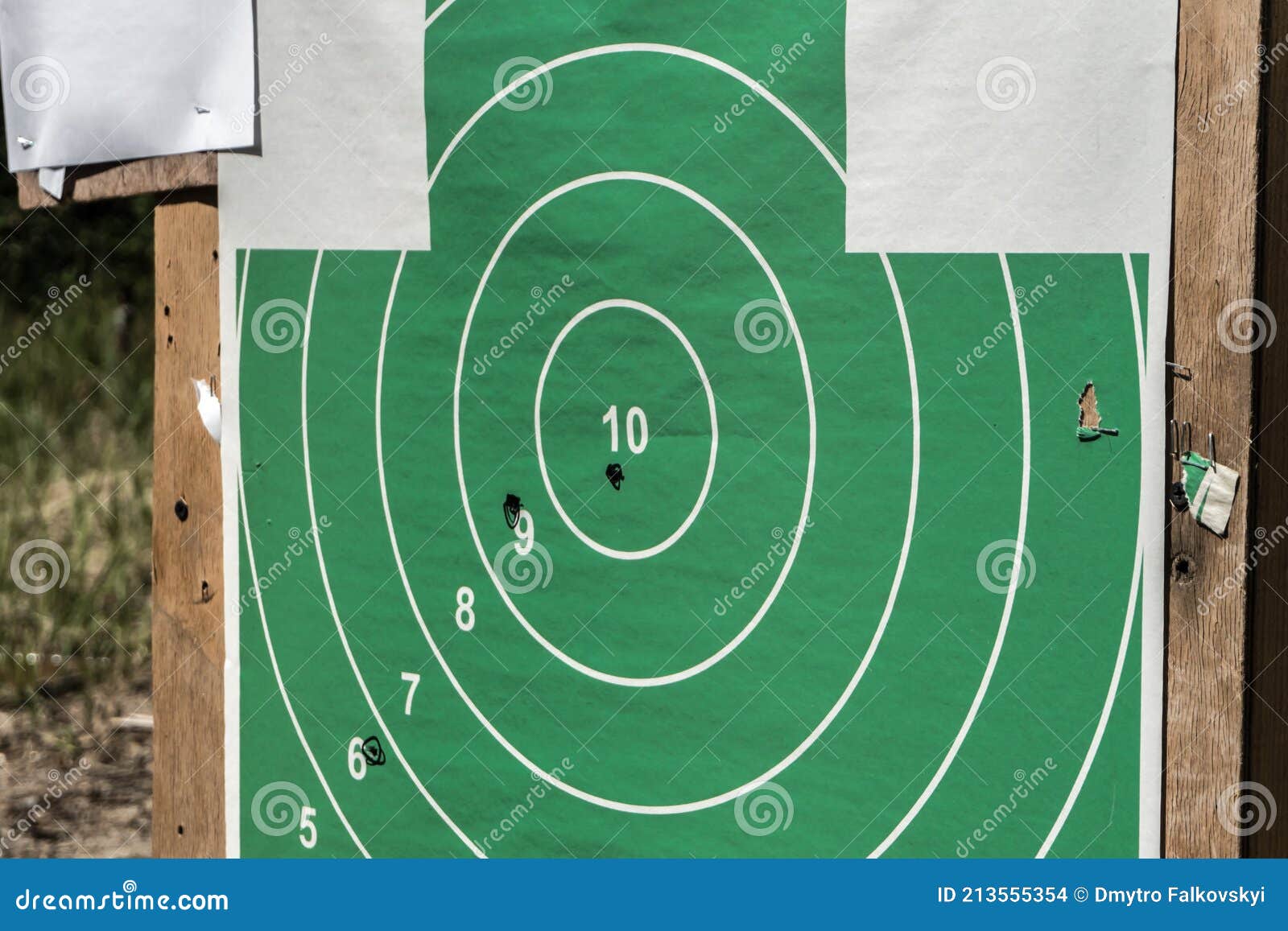 Rifle Training Target in the Shooting Range at the Military Range with ...