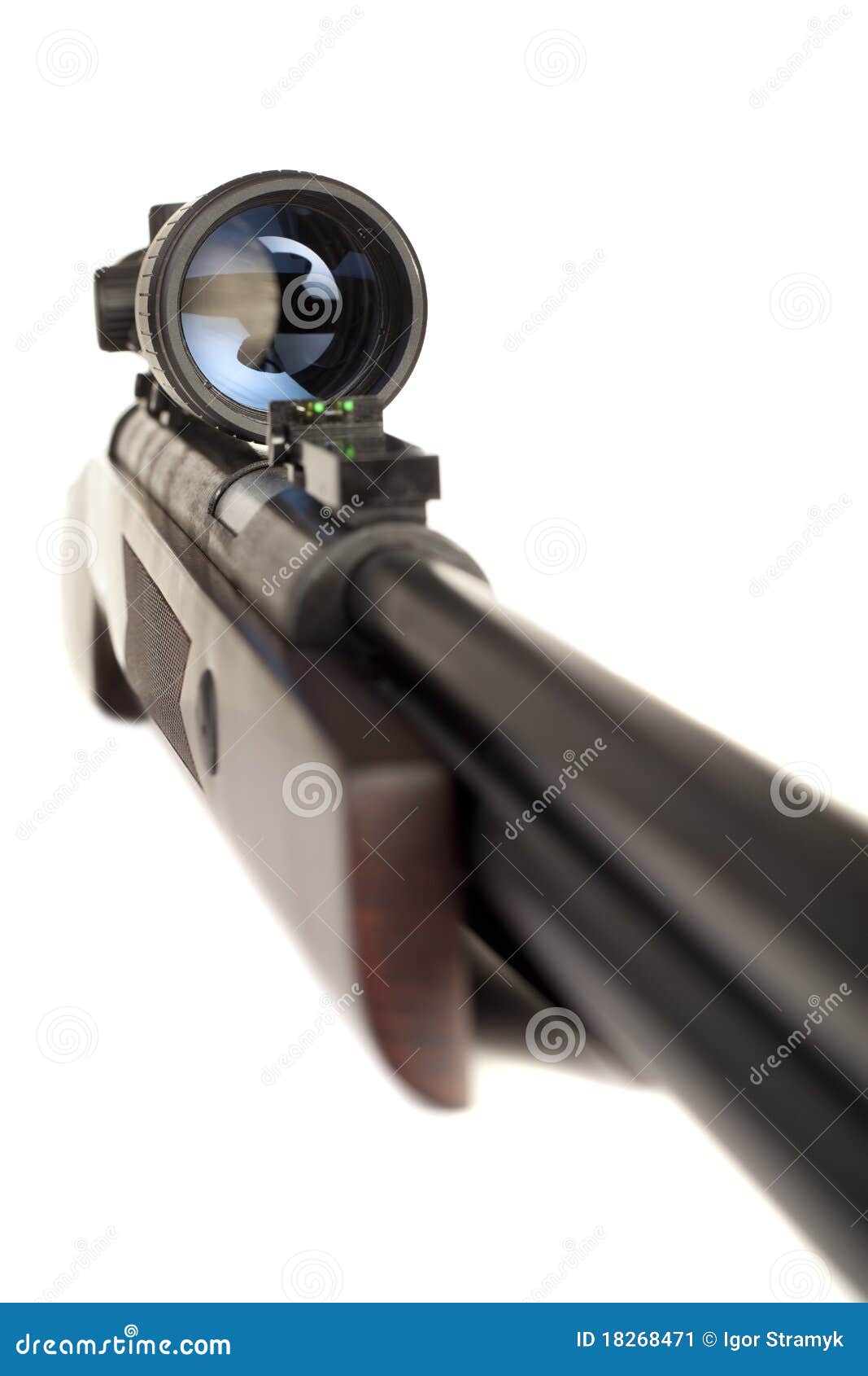 Rifle on a White Background Stock Image - Image of sight, optic: 18268471