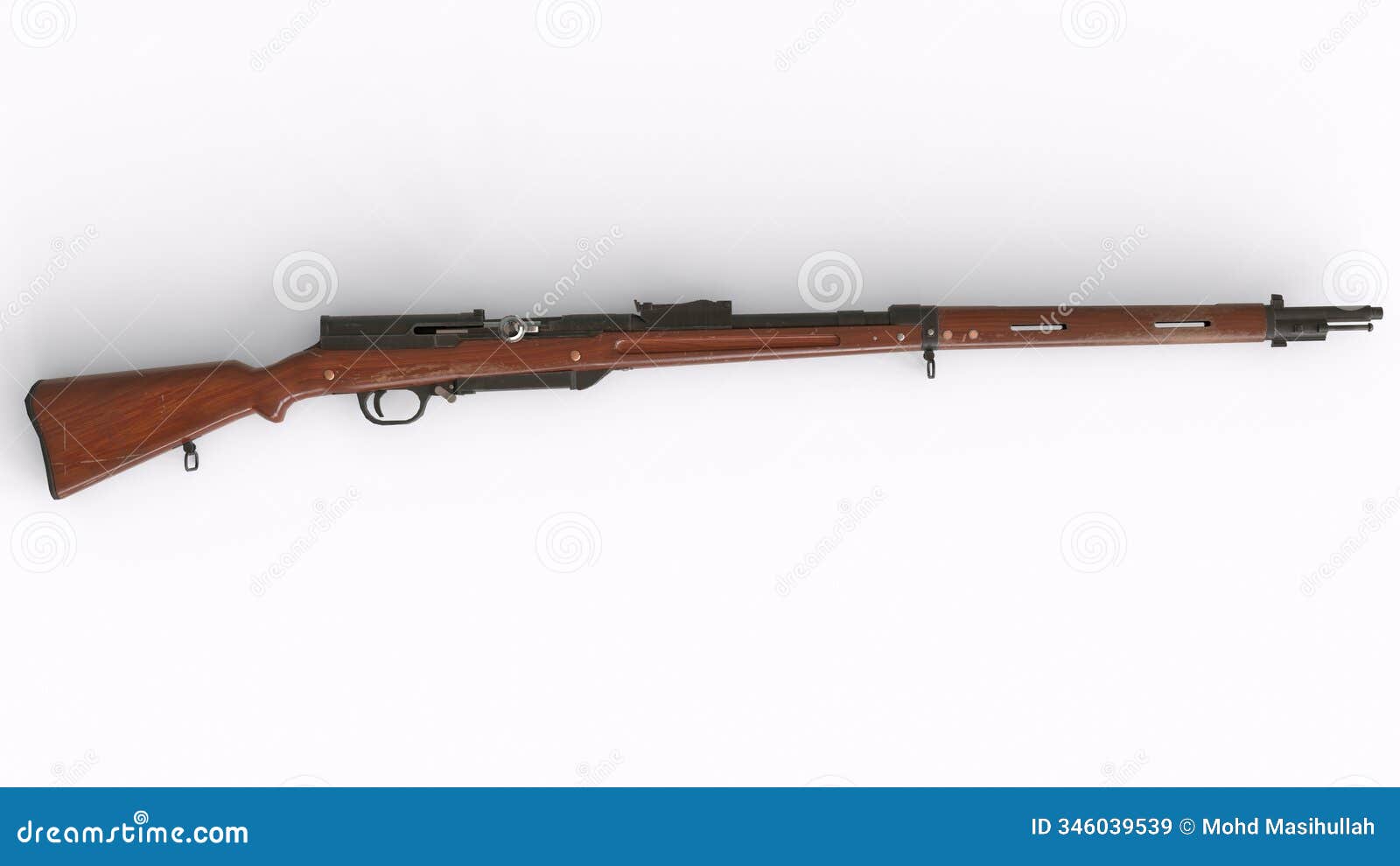 Rifle A6 with White Background Stock Image - Image of safety, equipment ...