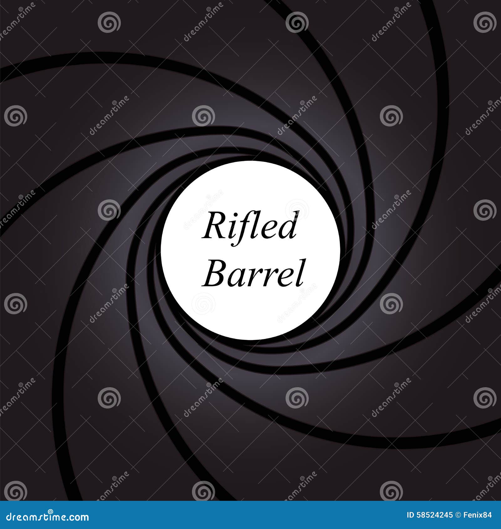Rifled barrel of a gun. stock vector. Illustration of circle - 58524245