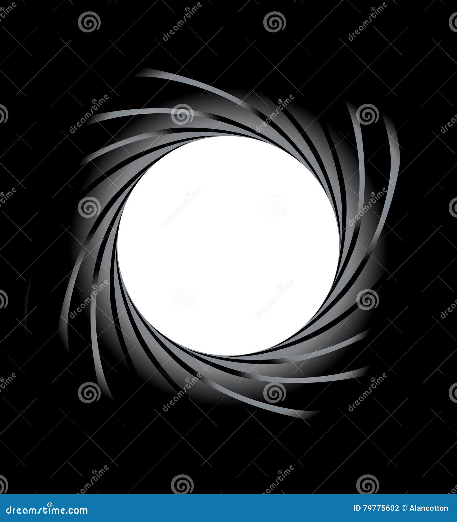 Rifled Barrel stock vector. Illustration of rifle, rifled - 79775602