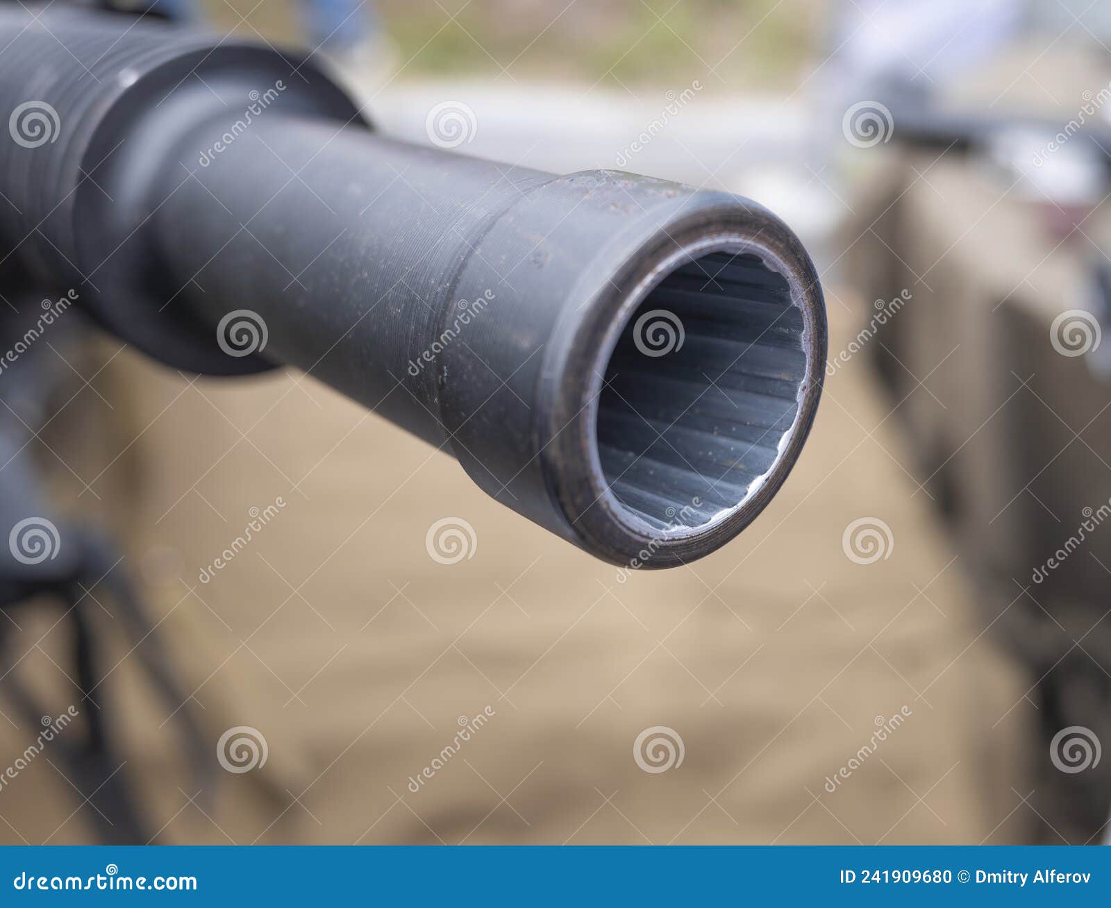 Rifled Muzzle of a Machine Gun Close-up Stock Photo - Image of criminal ...