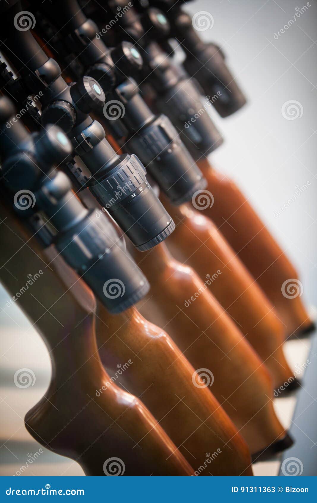 Rifles with Precision Lens Scopes Stock Image - Image of accuracy ...
