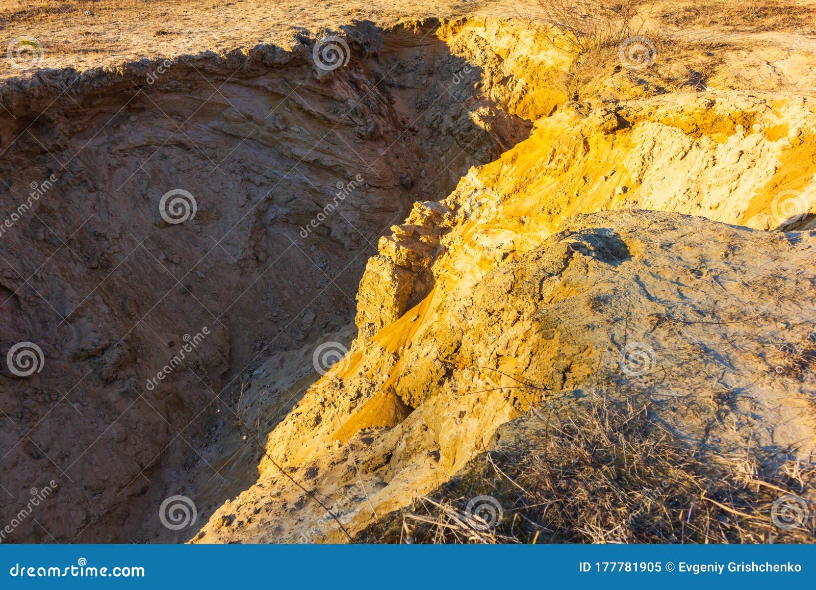 Rift in the Canyon, Sand Rock Texture Stock Image - Image of rock ...