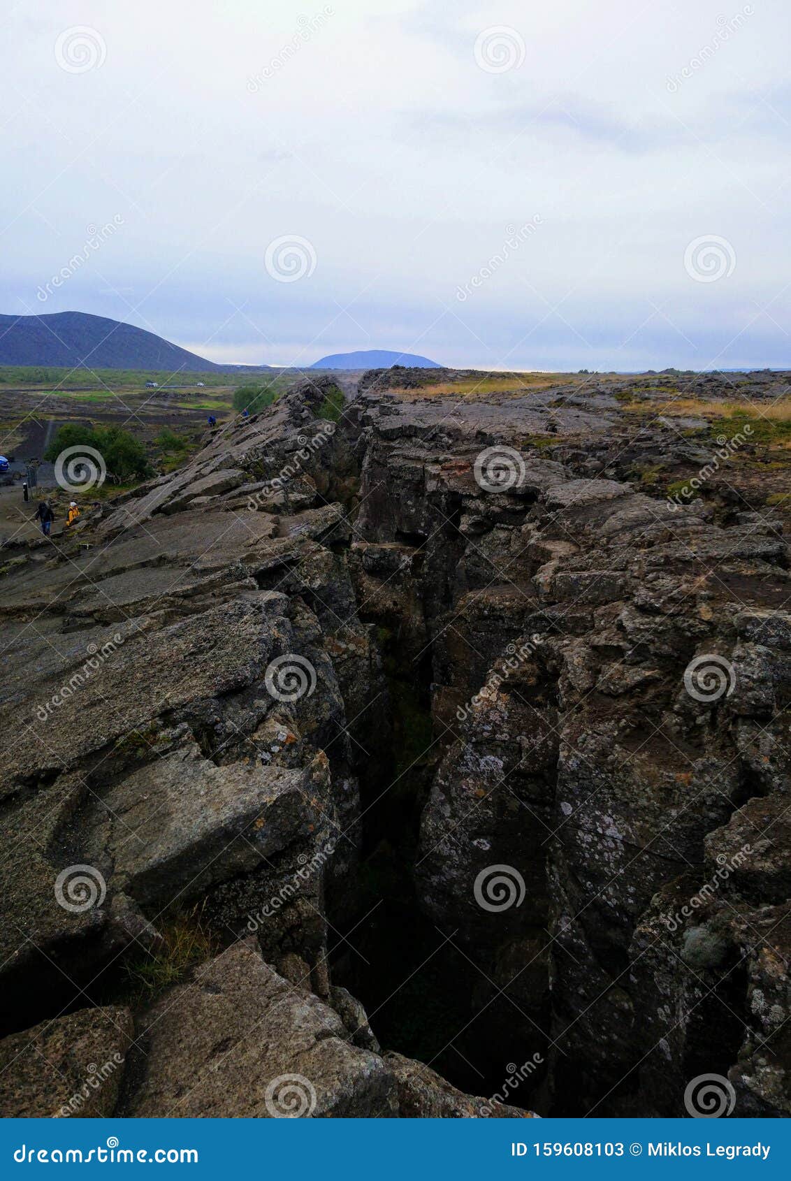 Rift Cliff Vulcanis Rock Open Ground Stock Image - Image of vulcanis ...