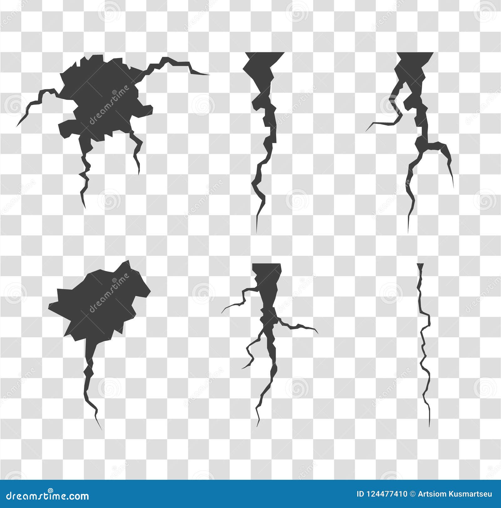 Rift on surface stock vector. Illustration of danger - 124477410