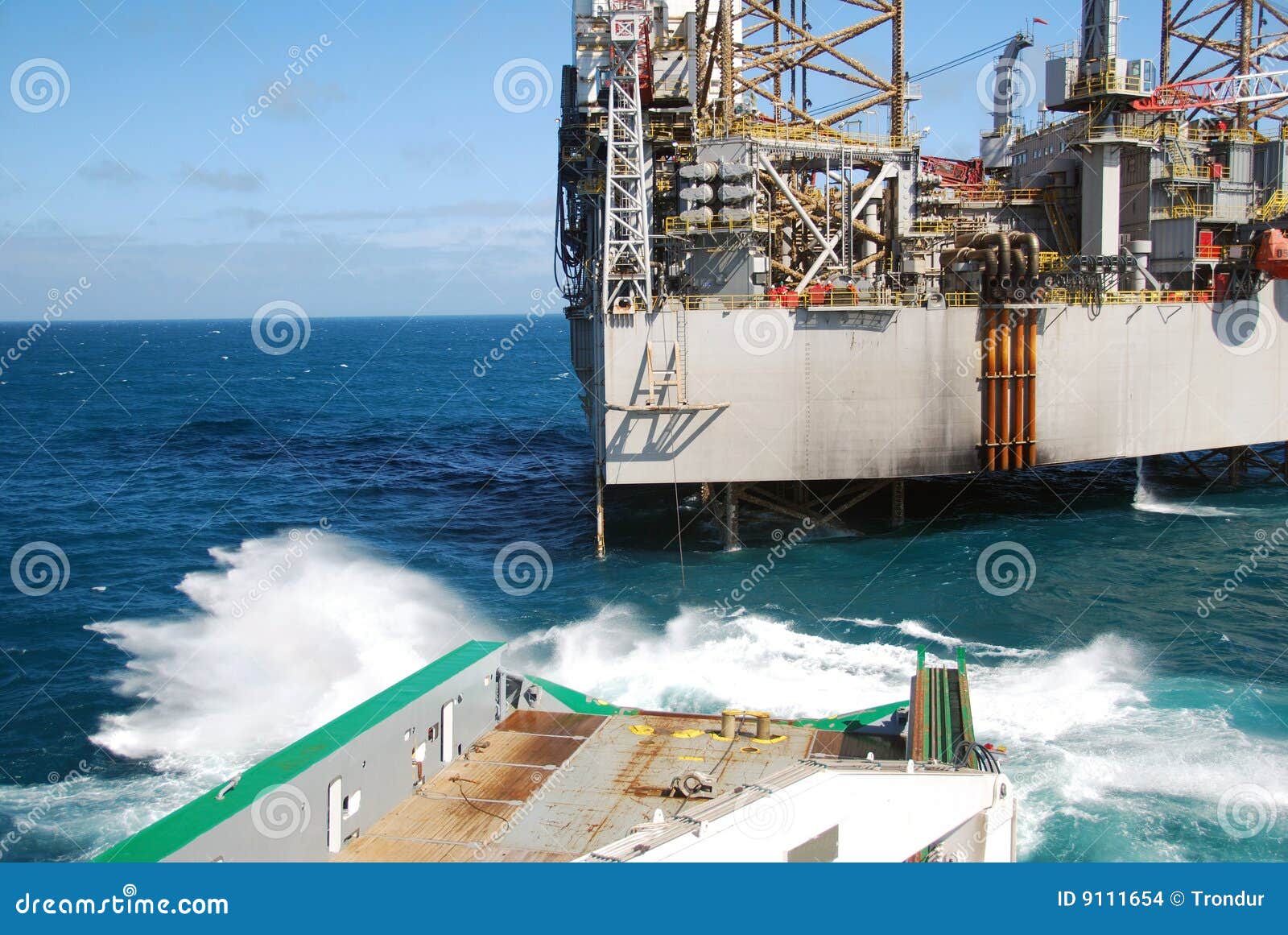 Rig Move Of An Jack-up Rig Stock Image | CartoonDealer.com #9228727