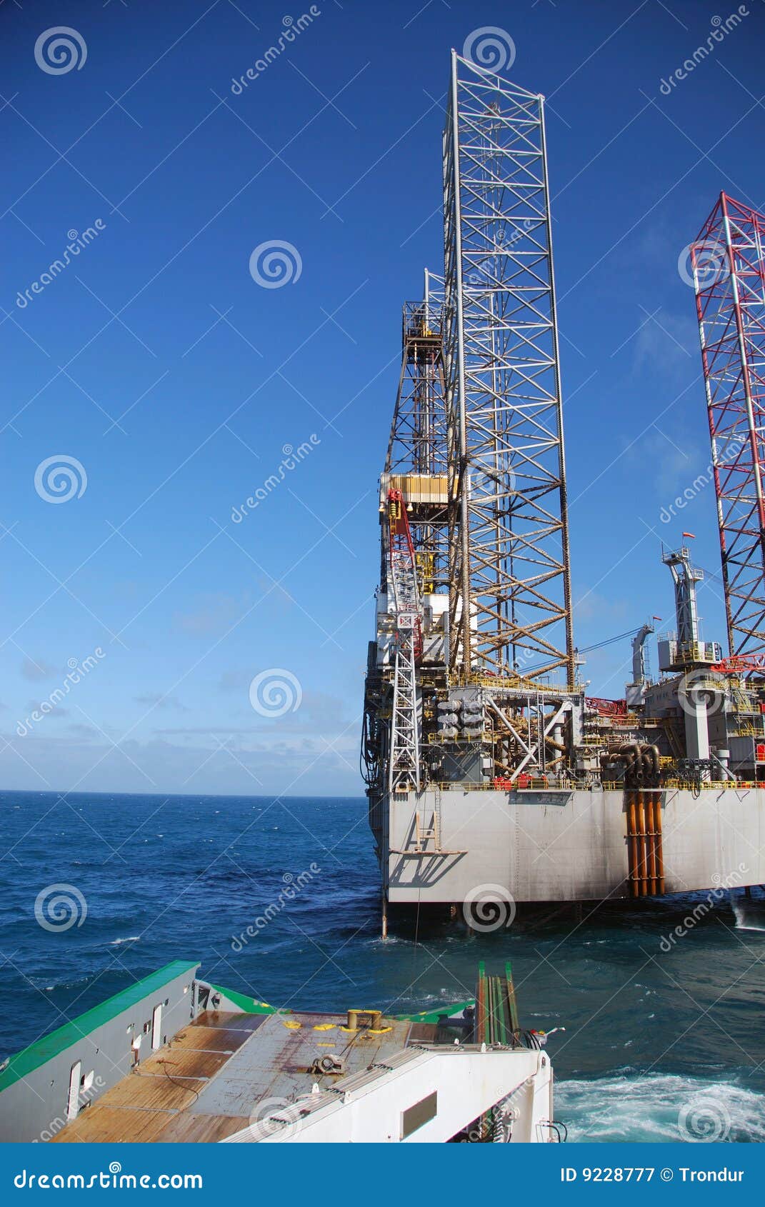 Rig move of an Jack-up rig stock image. Image of large - 9228777