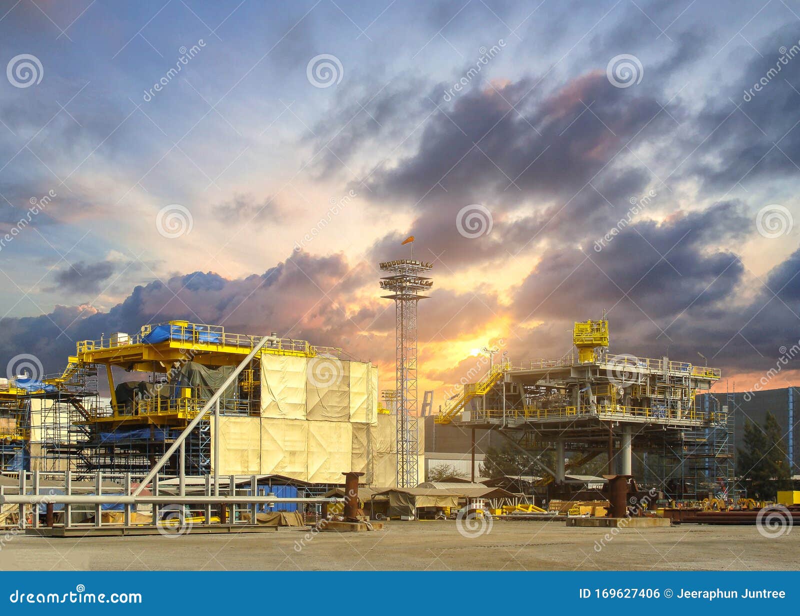 Rig Platform during Construction Stock Photo - Image of energy ...