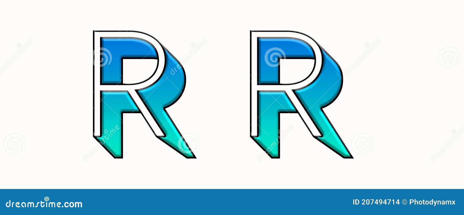 Rig Solid Gradient Sans Serif Alphabet Letters Calligraphy Letter ...