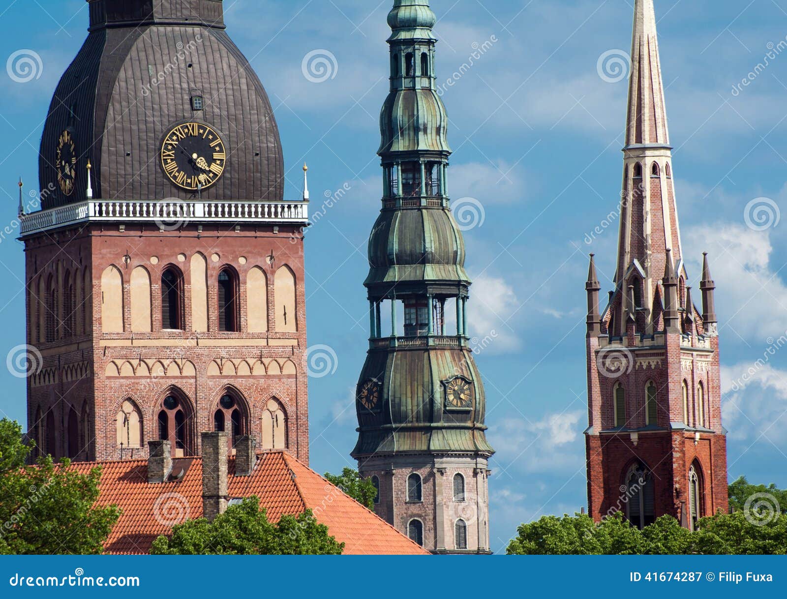 Riga stockbild. Bild von horizont, lettland, kuppel, kirche - 41674287
