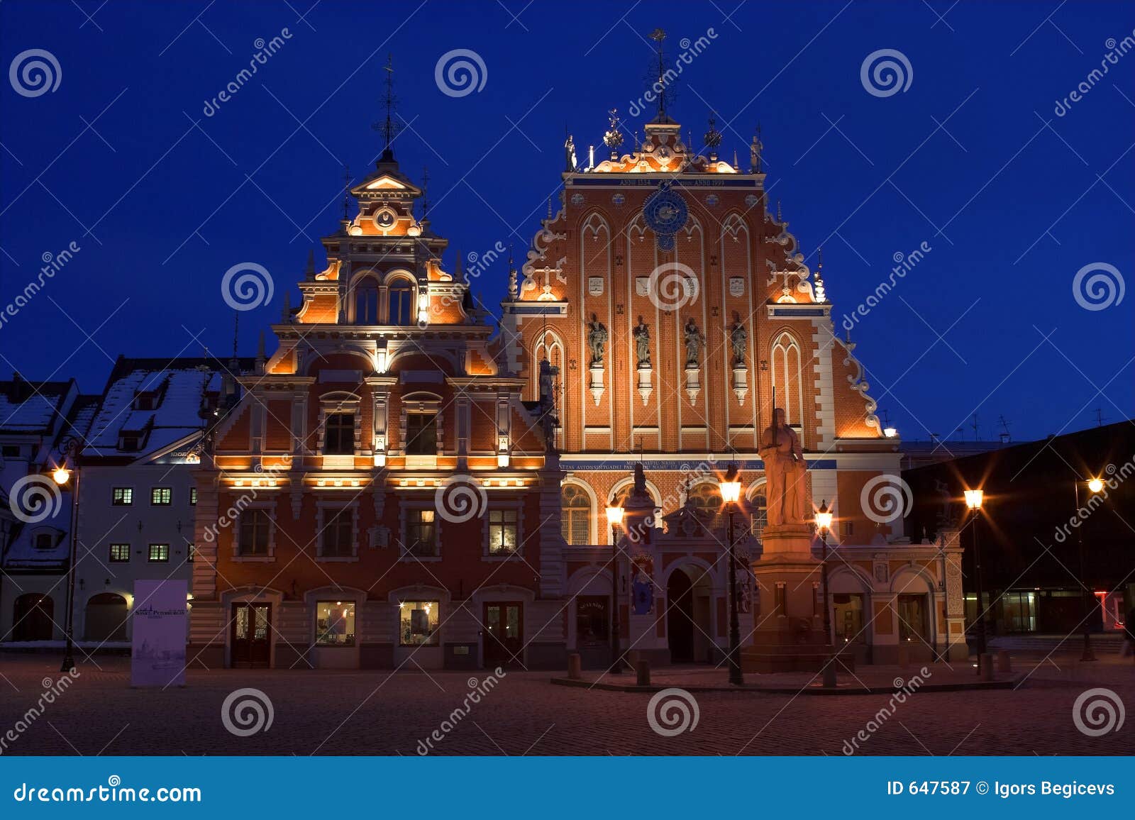 Riga stock image. Image of snow, house, white, riga, blackheads - 647587