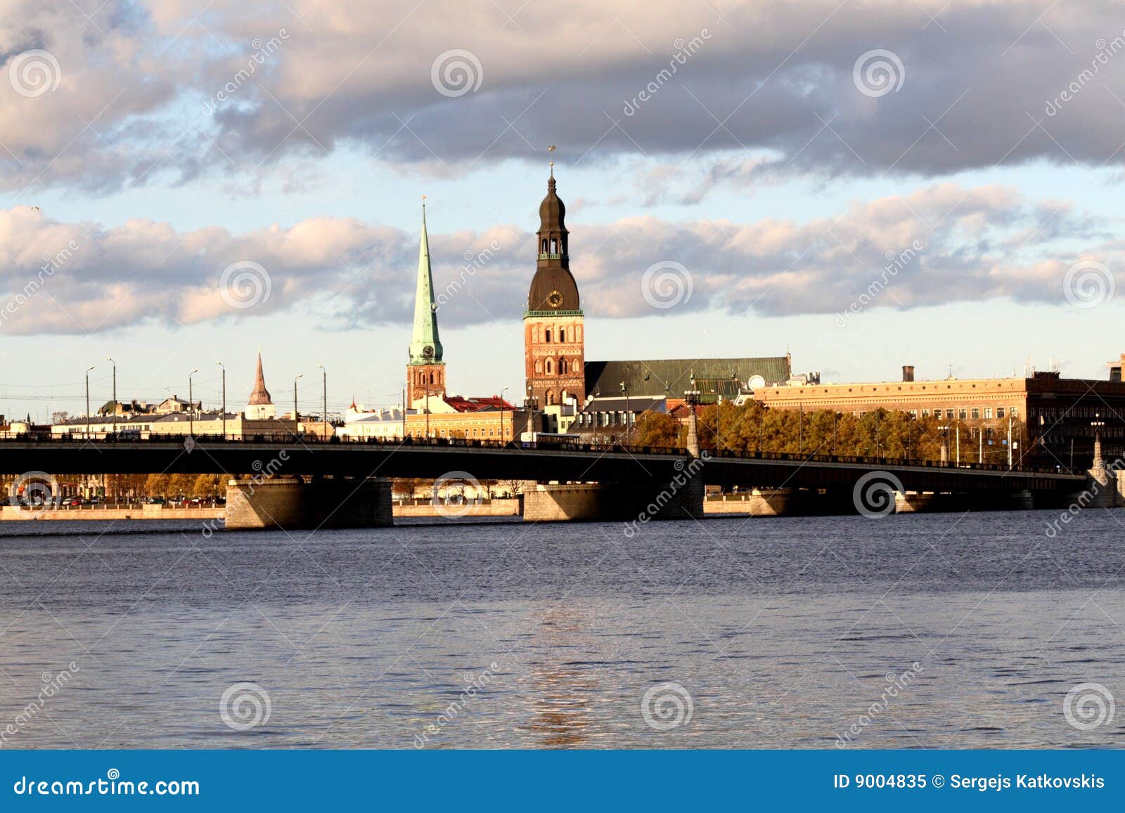 Riga stock image. Image of landscape, bridge, riga, city - 9004835