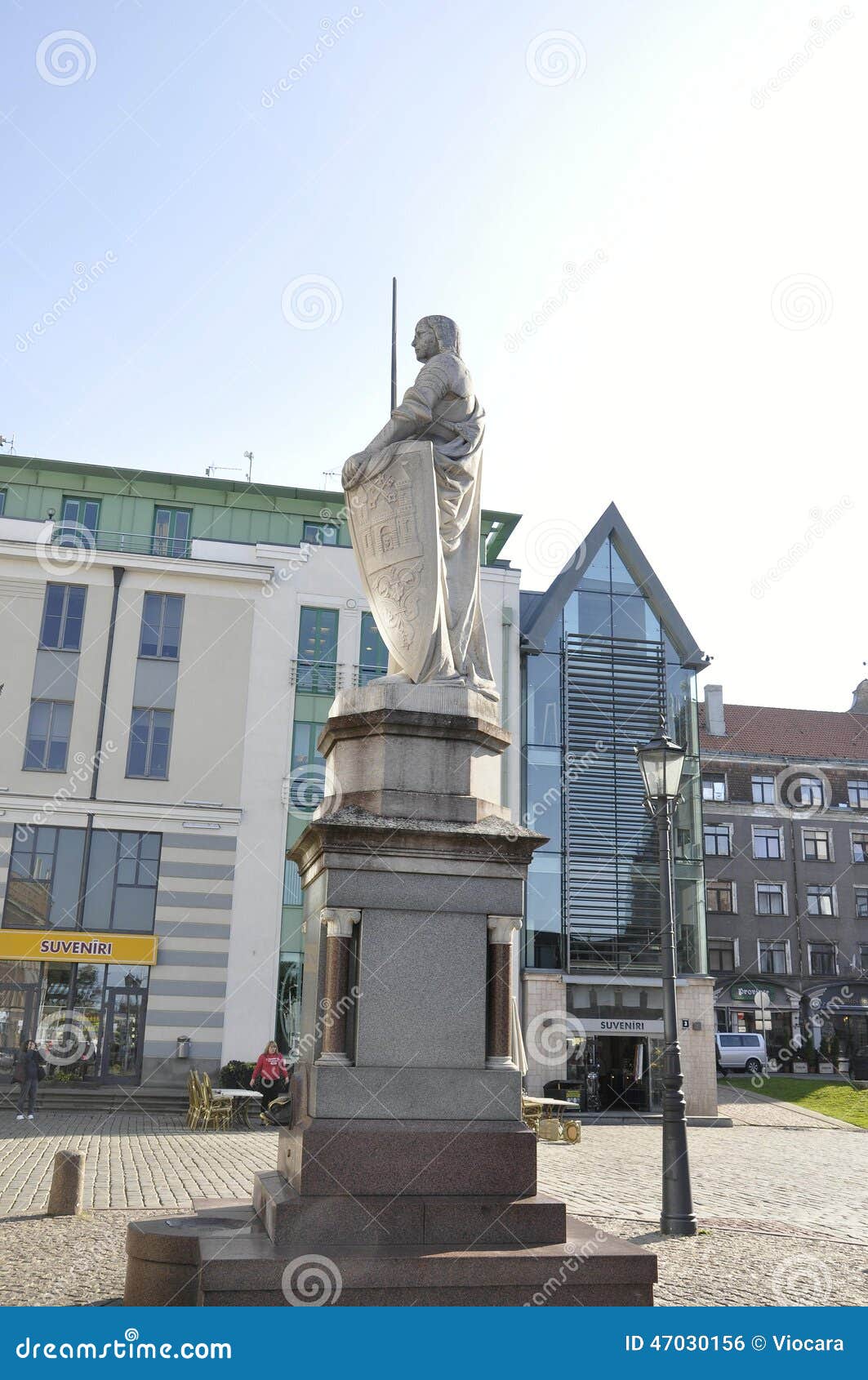 Riga 22 Augustus 2014 - Heilige Roland Statue Van Riga in Letland ...