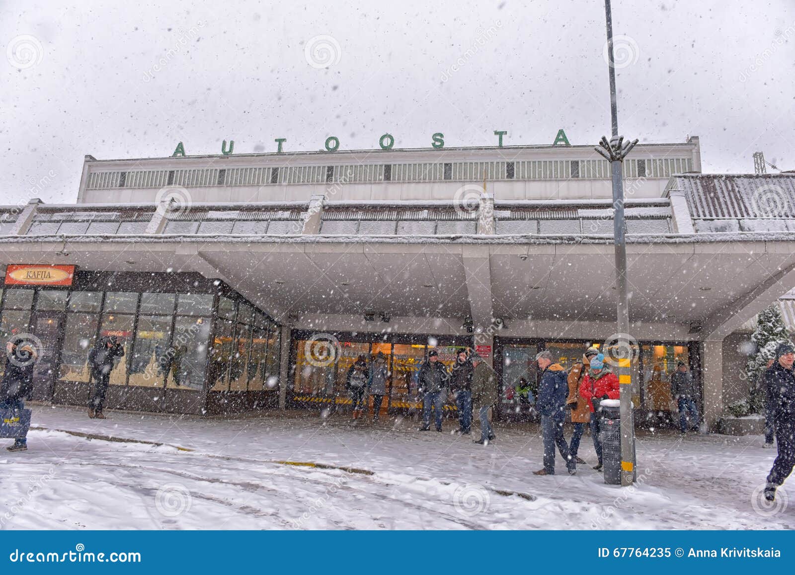 Riga Bus Station editorial image. Image of street, latvia - 67764235